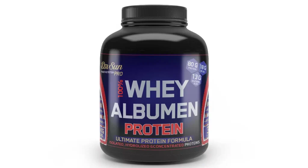 پودر پروتئین وی آلبومین دکتر سان ۱۰۰۰ گرم با طعم موز Dr.Sun Whey ...